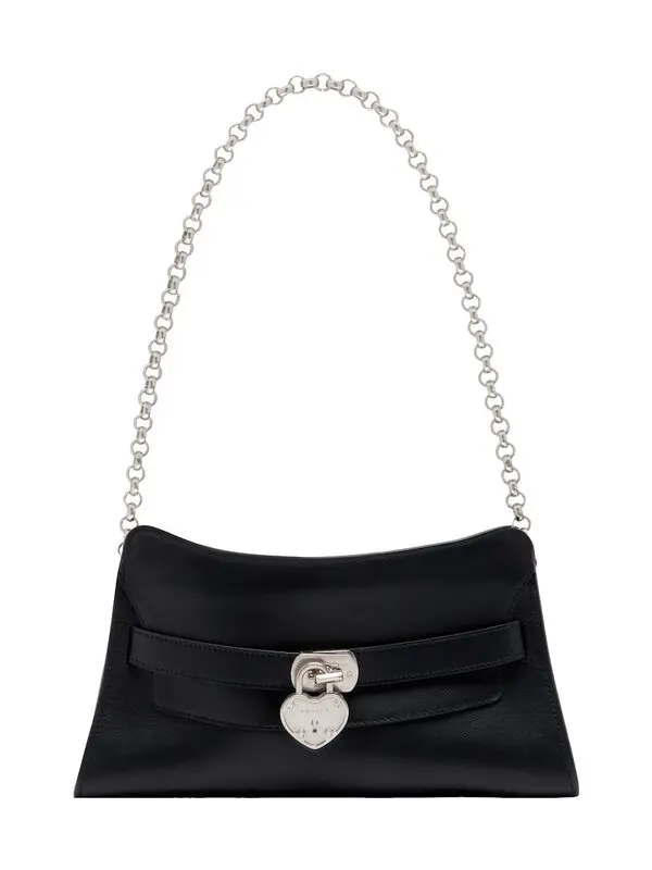 Alexander McQueen Small Lock Shoulder Bag - Black