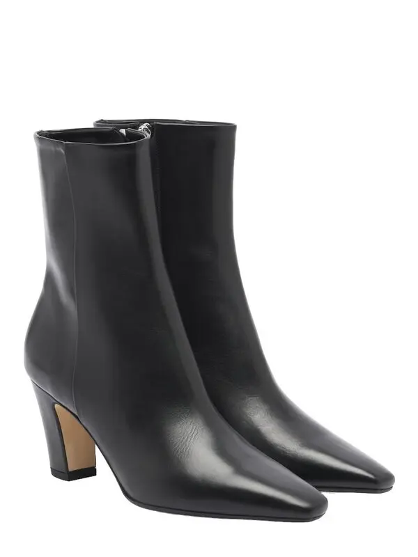 AeydĒ Maris Leather Ankle Boots - Black