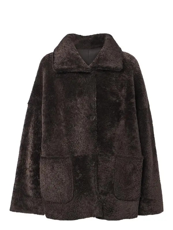 ARMA Isabella Reversible Shearling And Leather Jacket - Brown