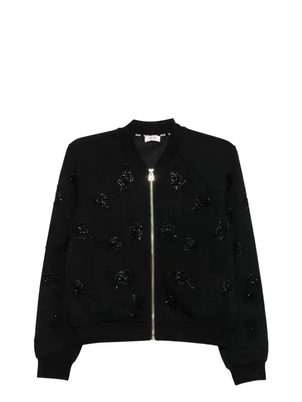 Liu Jo Bead-embellished Zip-up Sweatshirt - Black