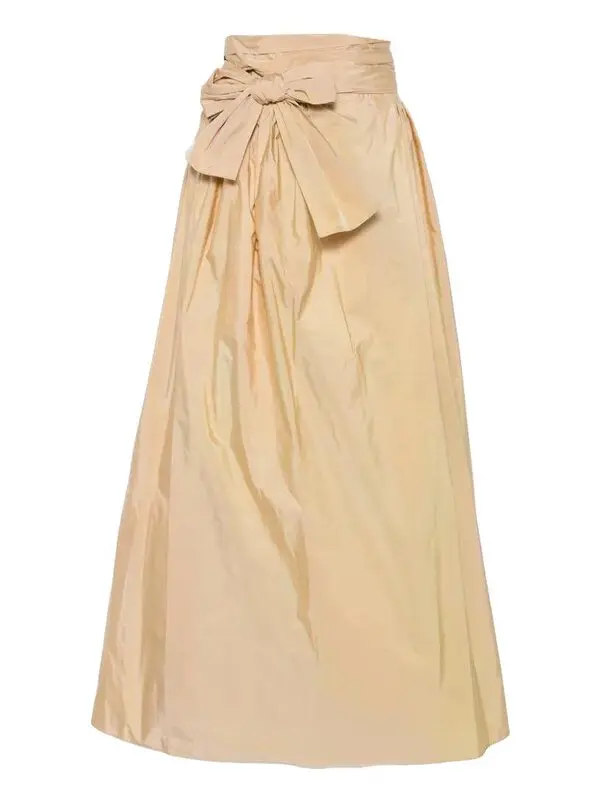 CO.GO High-waisted Wrap-tie Maxi Skirt - Neutrals