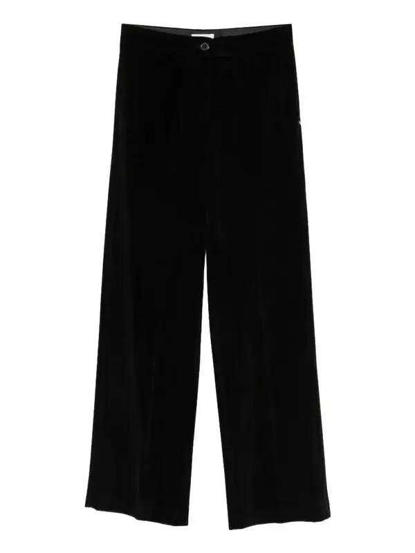 OTTOD'AME Alana Velvet-effect Trousers - Black