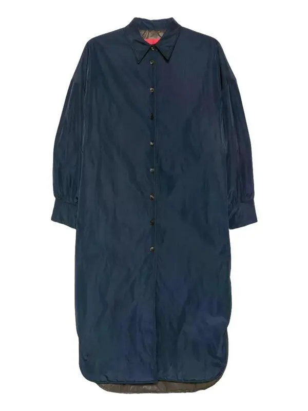 VIRGINIA BIZZI Padded Button-up Coat - Blue