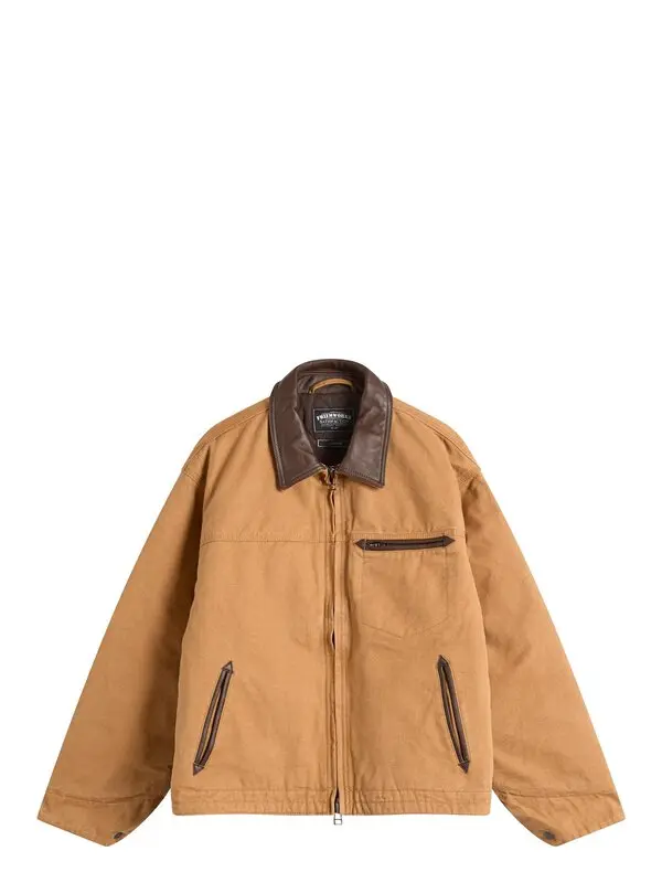 FRIZMWORKS Heavy Canvas Distressed Work Jacket - Tan