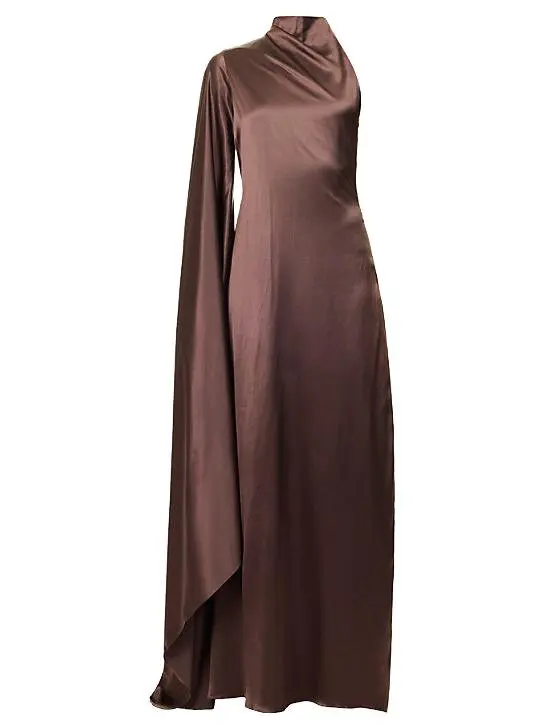 DEME Patty Asymmetric Silk Maxi Dress - Coco