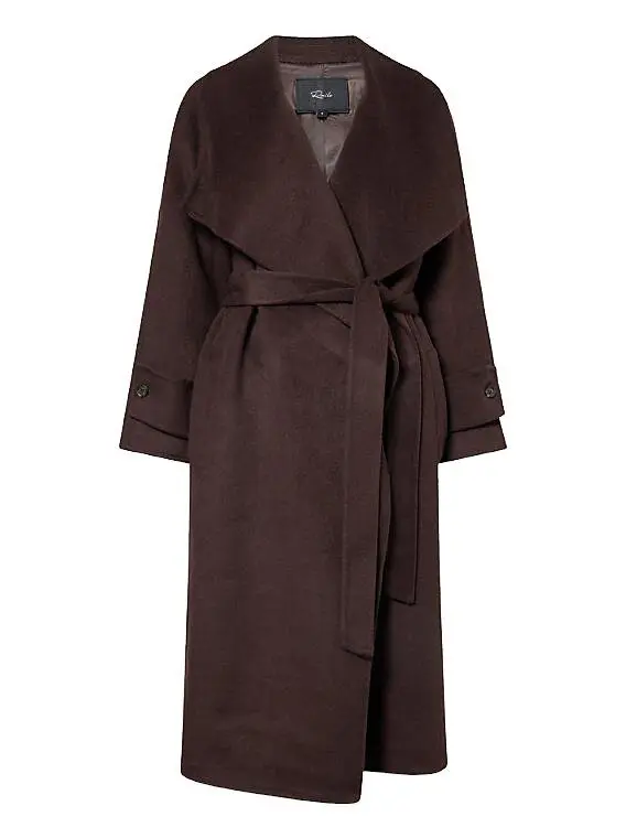 Rails Celeste Waterfall Wool-blend Coat - Chocolate