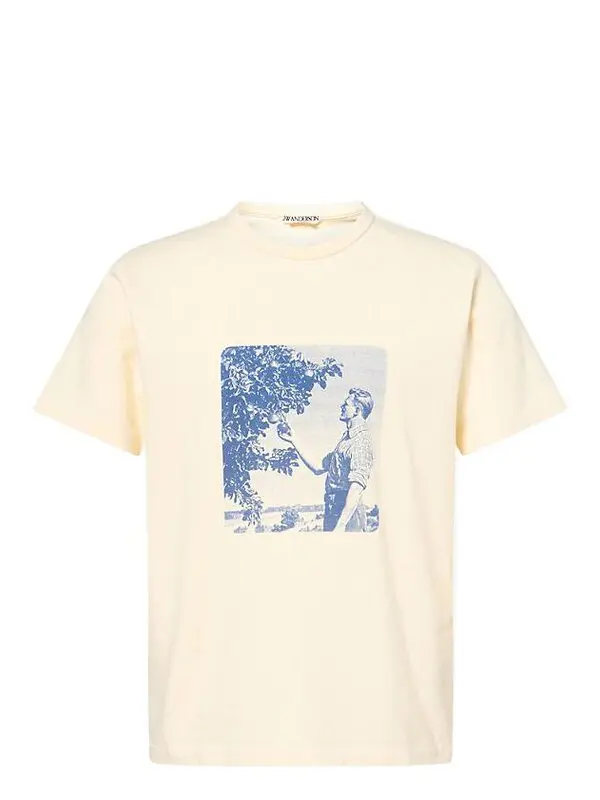 JW Anderson Picking Fruit Cotton T-shirt - Ecru