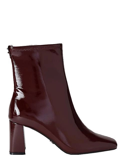 Carvela Rometta Patent Leather Ankle Boots - Wine