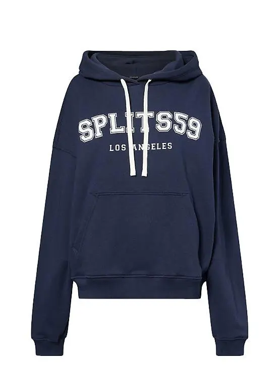 Splits59 Stella Oversized Cotton-jersey Hoodie - Indigo