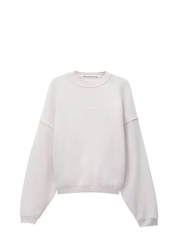 Alexander Wang Oversized Logo Print Crewneck - Grey