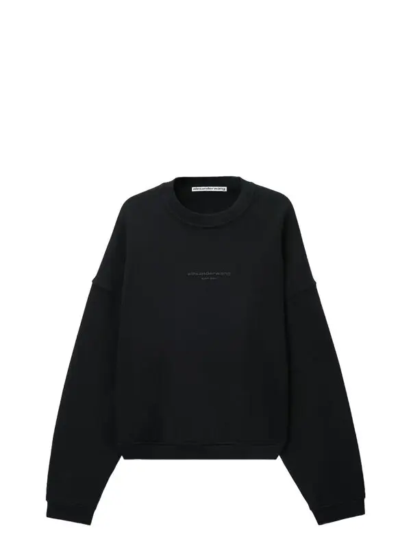 Alexander Wang Logo-print Crew-neck Sweatshirt - Black