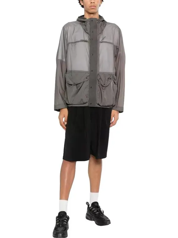 TEN C Hooded Flap-pocket Jacket - Grey