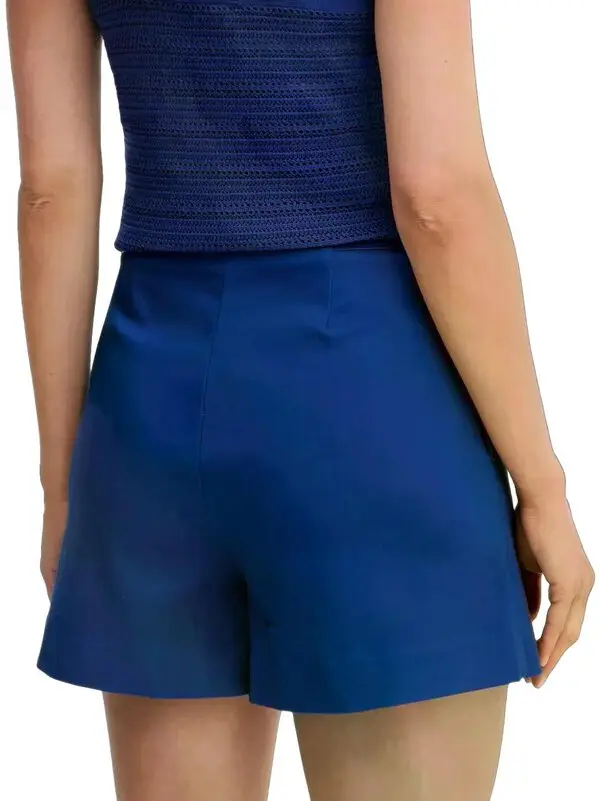 MORGAN Button-embellishment Shorts - Blue