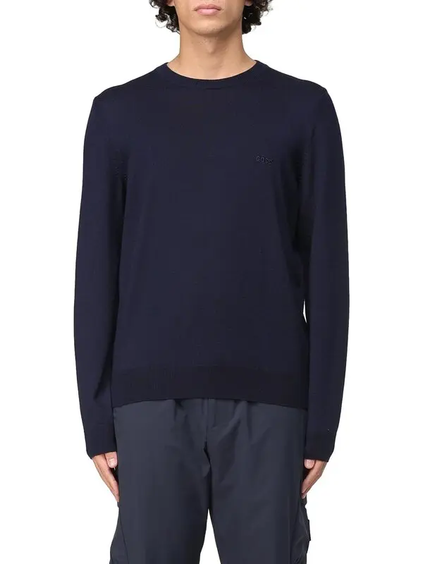 BOSS Crew Neck Jumper - Blue
