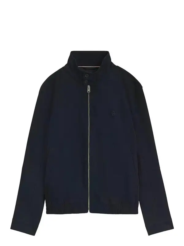 BOSS Water-repellent Mercerised Stretch Cotton Jacket - Blue