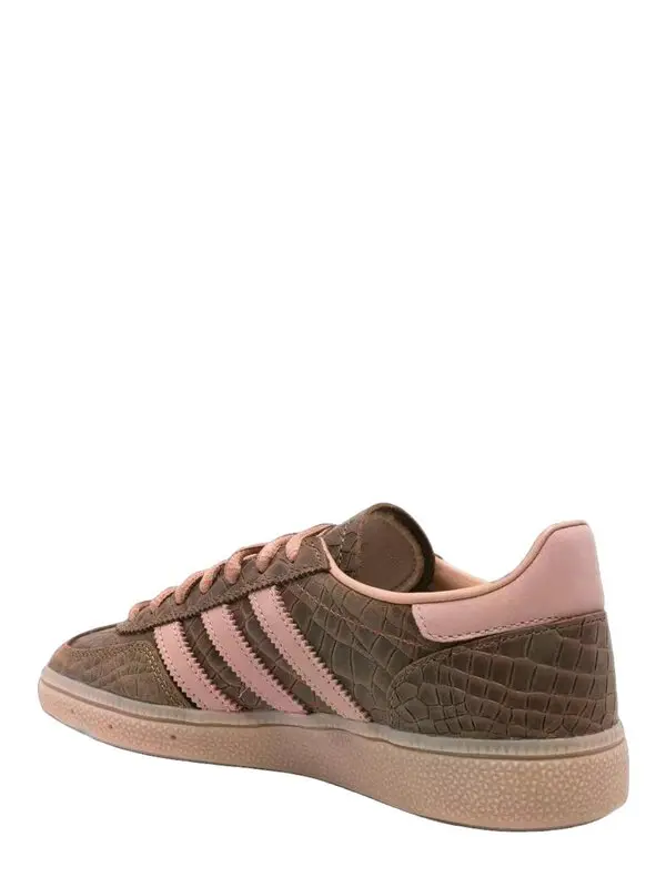 Adidas Handball Spezial Croc-effect Leather Sneakers - Brown