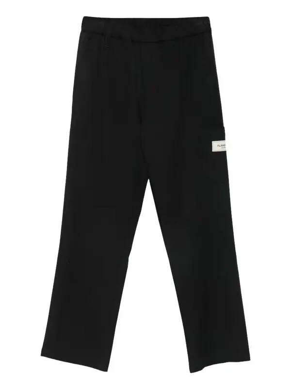 FLANEUR Logo-patch Cargo Pants - Black
