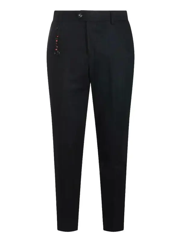 Marco Pescarolo Tailored Trousers With Beaded Detail - Black