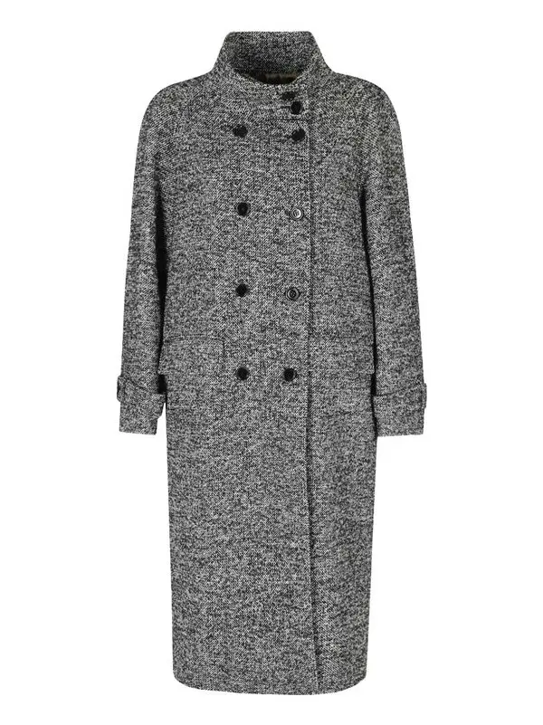 Dolce & Gabbana Double-breasted Melange Wool Coat - Grey