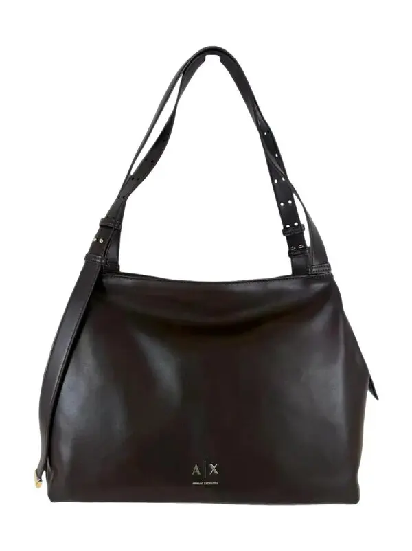 Armani Exchange Logo Plaque Shoulder Bag - Brown