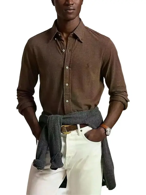 Polo Ralph Lauren Featherweight Mesh Shirt - Brown