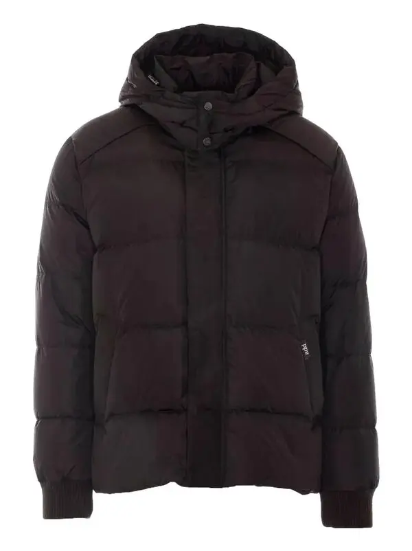 Add Hooded Padded Jacket - Brown