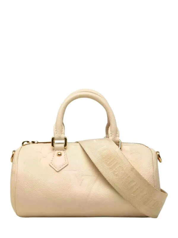 LOUIS VUITTON Monogram Empreinte Giant Papillon Bb Satchel - Brown