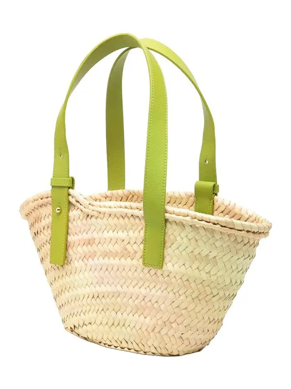 Loewe Raffia Anagram Basket Tote Bag - Neutrals