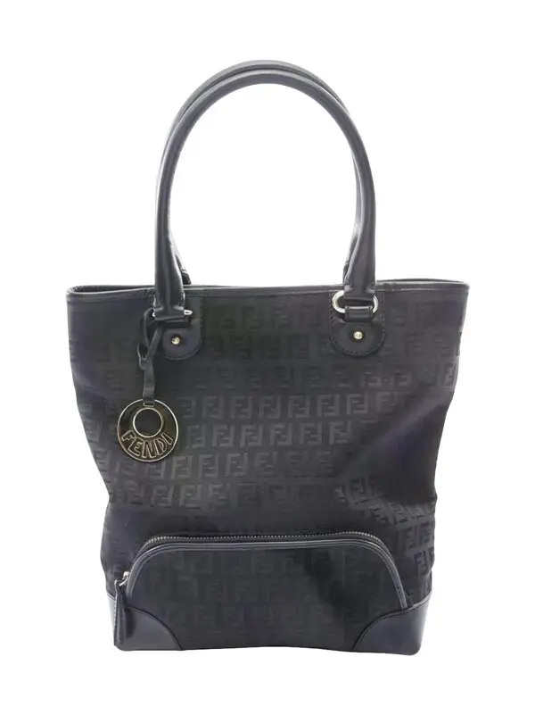 Fendi Zucchino Canvas Tote Bag - Black