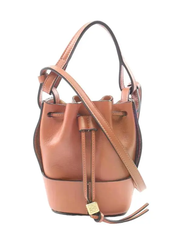Loewe Nano Leather Balloon Bucket Bag - Brown