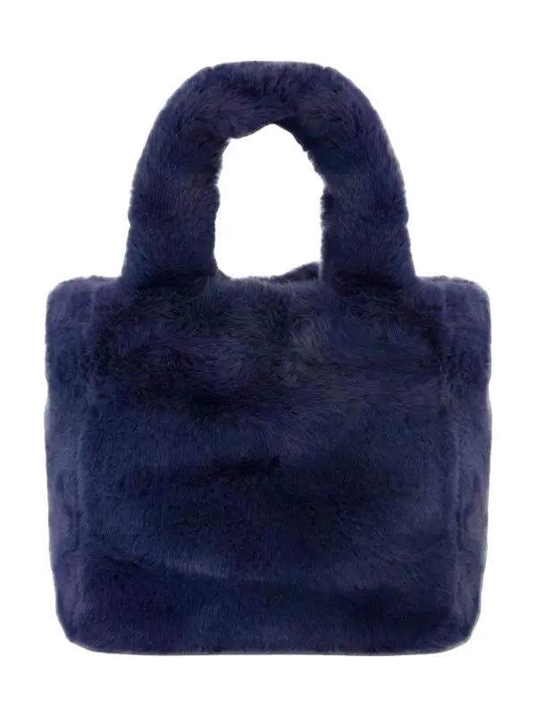 Herno Faux-fur Tote Bag - Blue