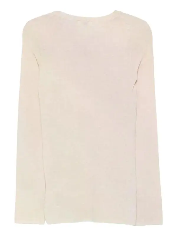 GRIFONI V-neck Long-sleeve Jumper - Neutrals