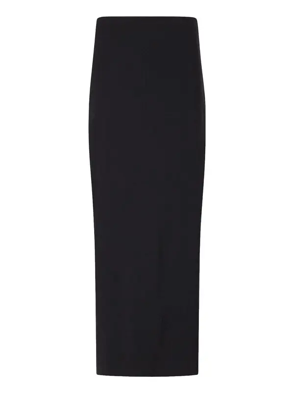 Loulou De Saison Samos Wool-blend Midi Skirt - Black
