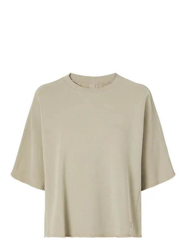 On Club Collective" Cotton Jersey T-shirt With Embroidered Logo - Neutrals