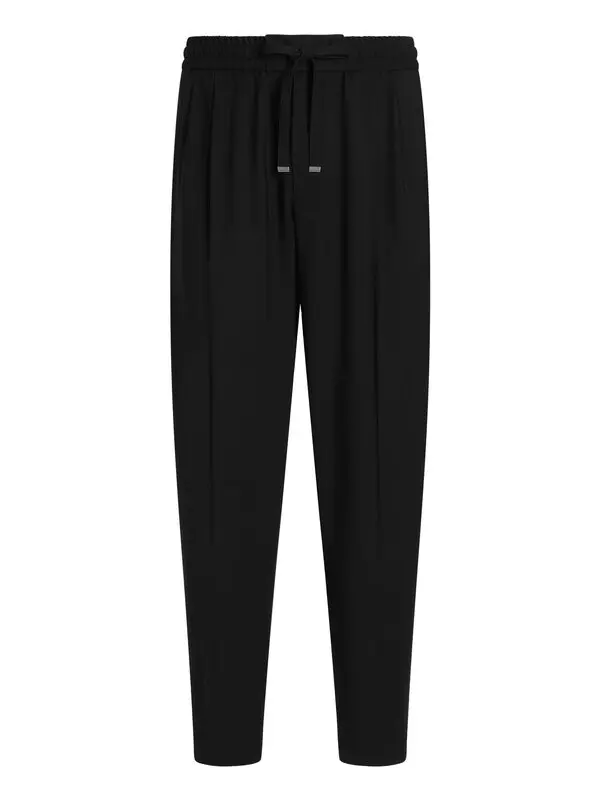 Dolce & Gabbana Wool Gabardine Jogging Trousers - Black
