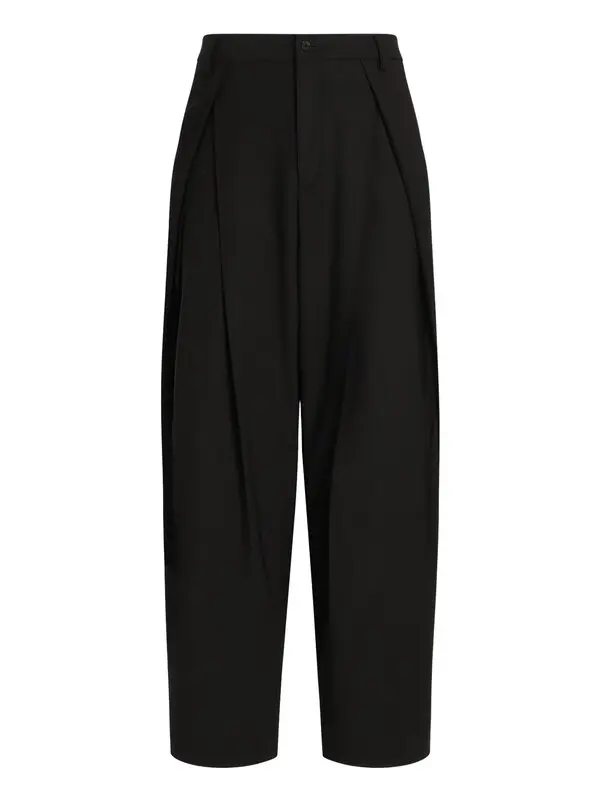 Dolce & Gabbana Virgin Wool Gabardine Trousers - Black