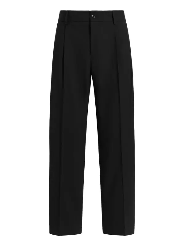 Dolce & Gabbana Stretch Wool Trousers - Black