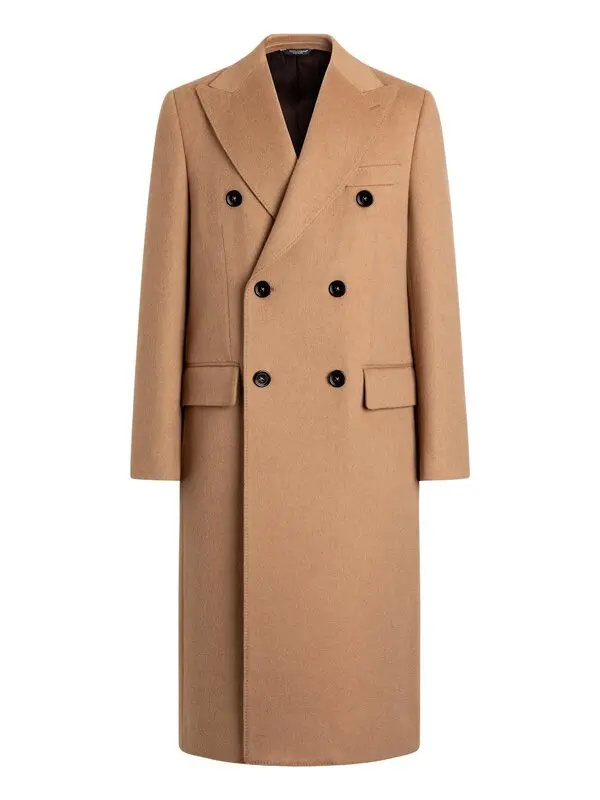Dolce & Gabbana Double-breasted Camel Coat - Brown
