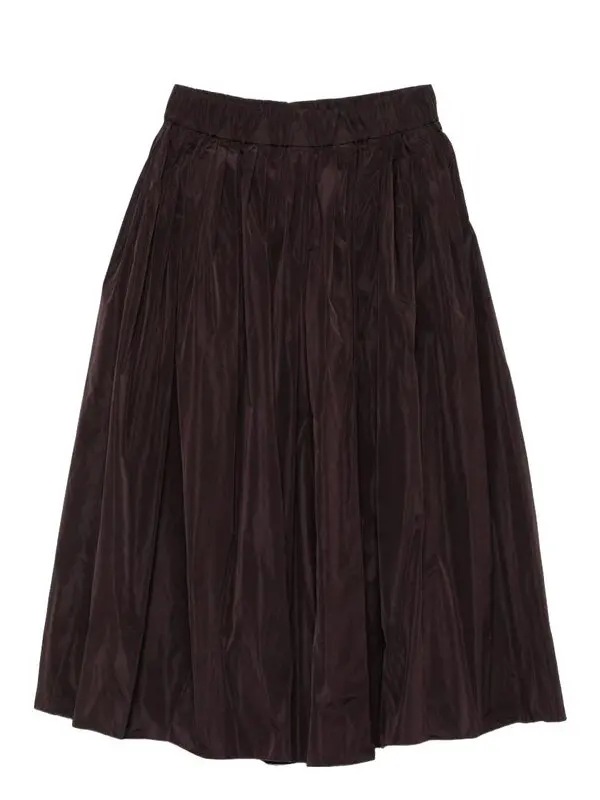SUSANNE BOMMER Taffeta Full Length Skirt - Red