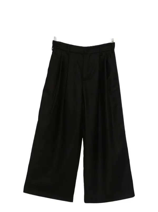 SUSANNE BOMMER Wool Wide-leg Trousers - Black