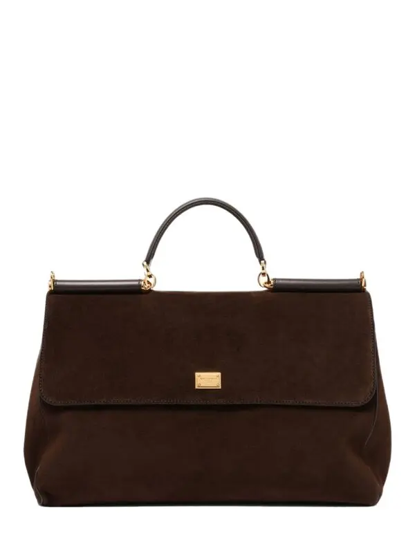 Dolce & Gabbana My Sicily Large Leather Handbag - Brown