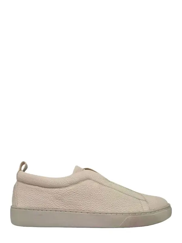 HENDERSON BARACCO Grainy Leather Slip-on Sneakers - Neutrals