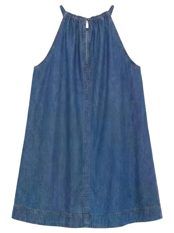 REFORMATION Halterneck Mini Dress - Blue