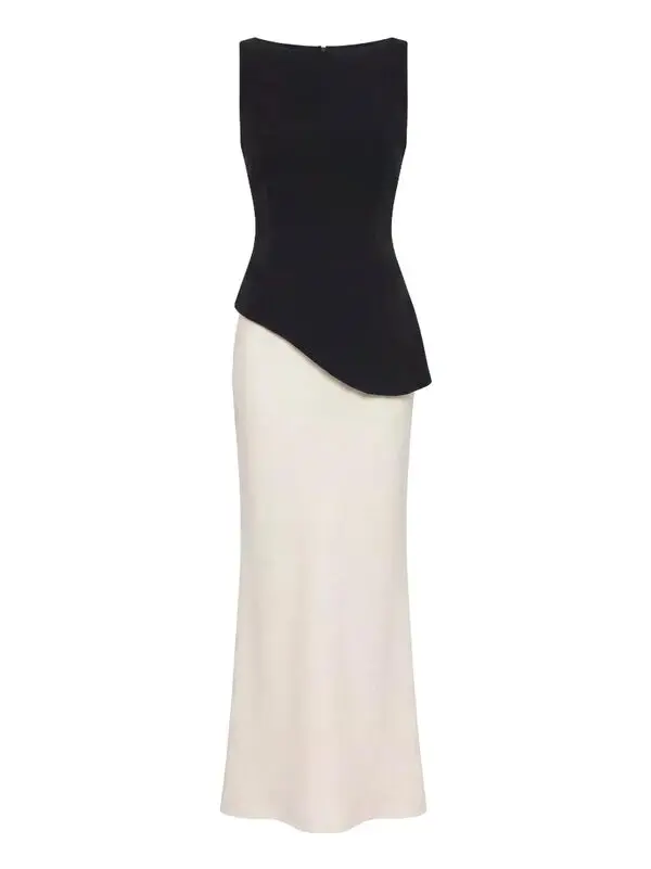 REFORMATION Aveline Asymmetric Maxi Dress - Black