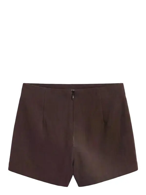 REFORMATION June Low-rise Mini Shorts - Brown
