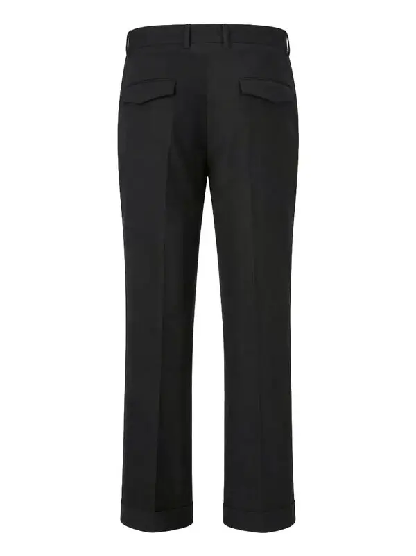 PT TORINO Tailored Trousers With Pressed Crease - Black