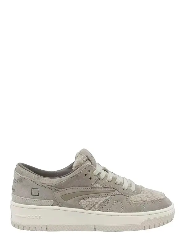 D.a.t.e. Torneo Shearling Panel Sneakers - Grey