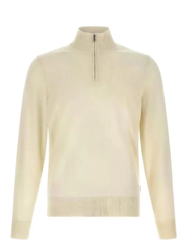 BOSS Merino-wool Polo Sweater - Neutrals