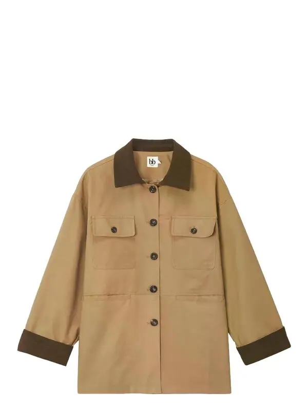 B+AB Corduroy-collar Patch-pocket Jacket - Brown