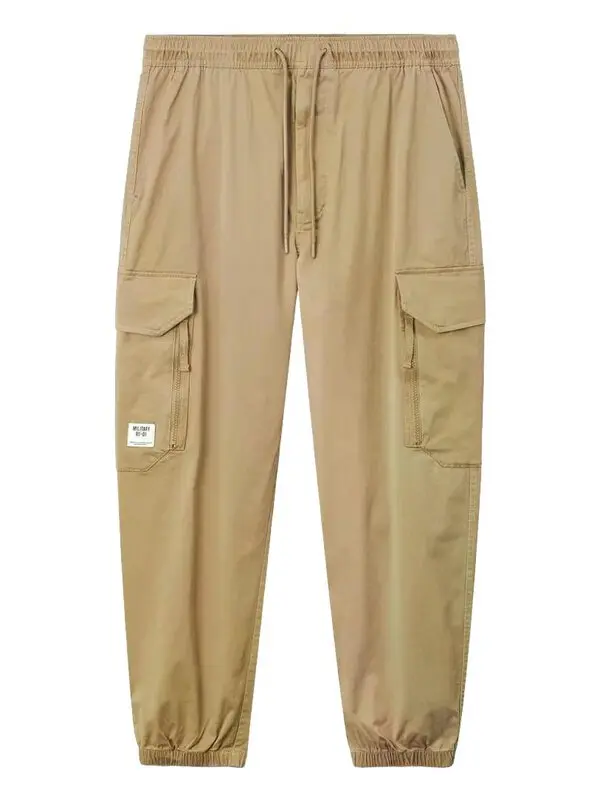FINGERCROXX Cargo Pants With Elasticated Cuffs - Neutrals